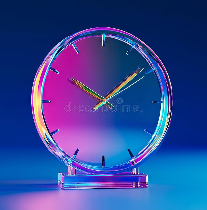 Clock Sitting on Top of Wooden Table Next To Mountain. Generative AI ...