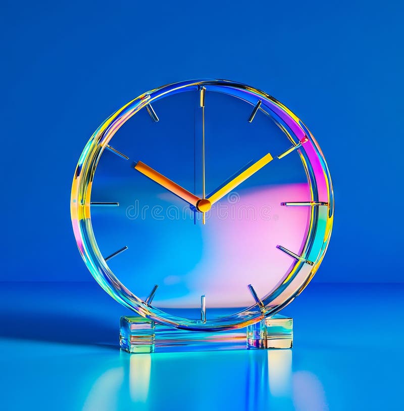 Clock Sitting on Top of Wooden Table Next To Mountain. Generative AI ...