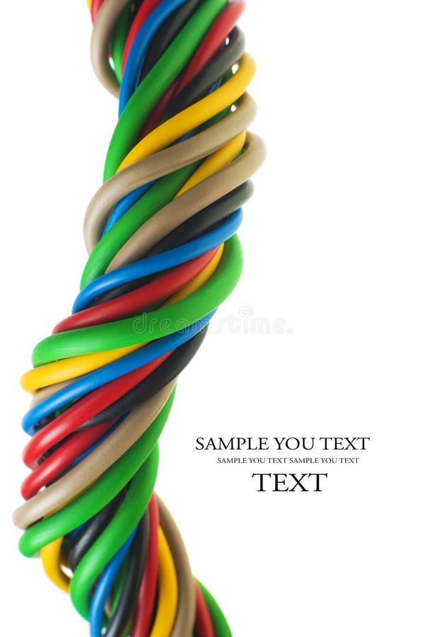 Colorful Close-up of a Curved Cable Stock Photo - Image of power ...