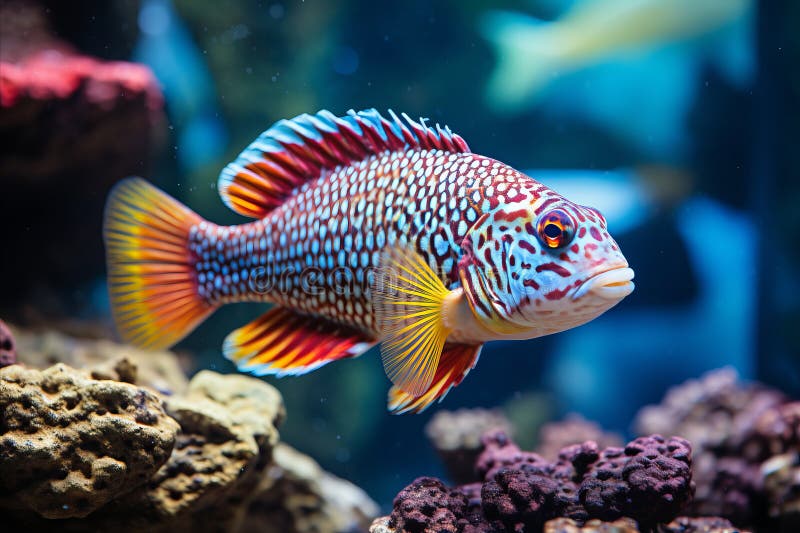 Colorful Close-Up. a Diverse Array of Vibrant Fish Species in the ...