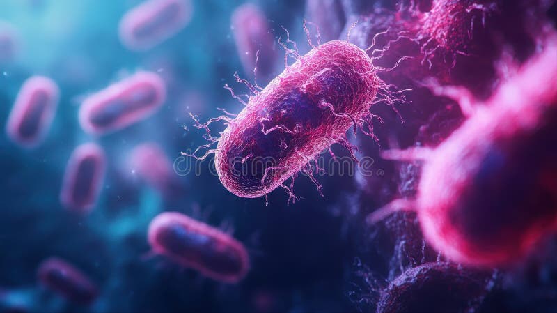 Colorful Closeup of Vibrant Bacteria Under Microscope with Stunning ...