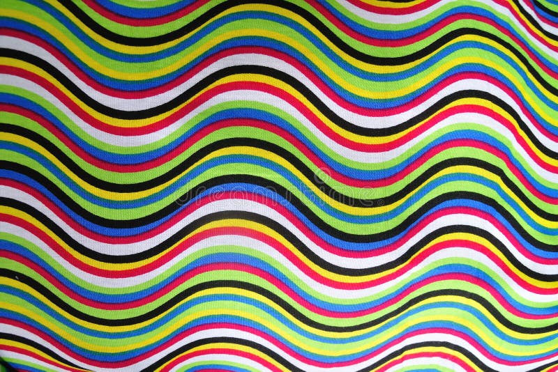 Colorful Cloth with Curves Pattern Stock Image - Image of colored ...