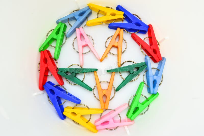 Colorful cloth pin stock image. Image of household, green - 67093759