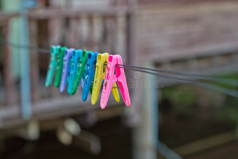 Colorful clothes pin stock photo. Image of clothes, clamp - 36112738