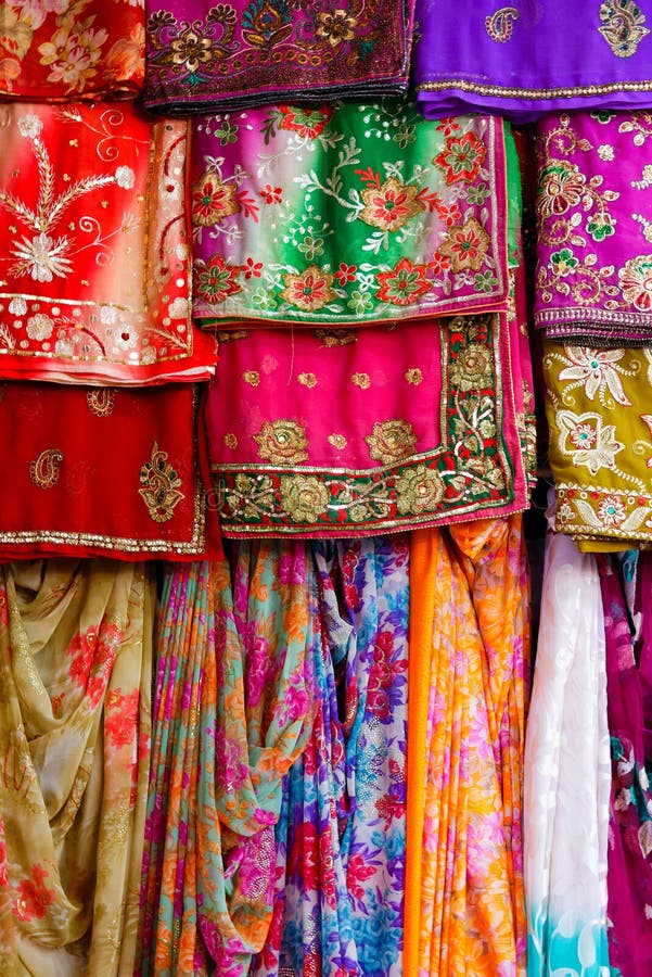 Colorful clothes and saris stock image. Image of color - 30730845