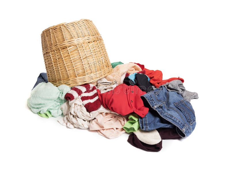 Colorful Clothes before Washing. Stock Photo - Image of container ...