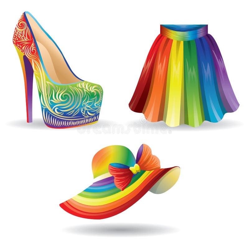 Colorful Clothing Set. Vector Illustration Decorative Background Design ...