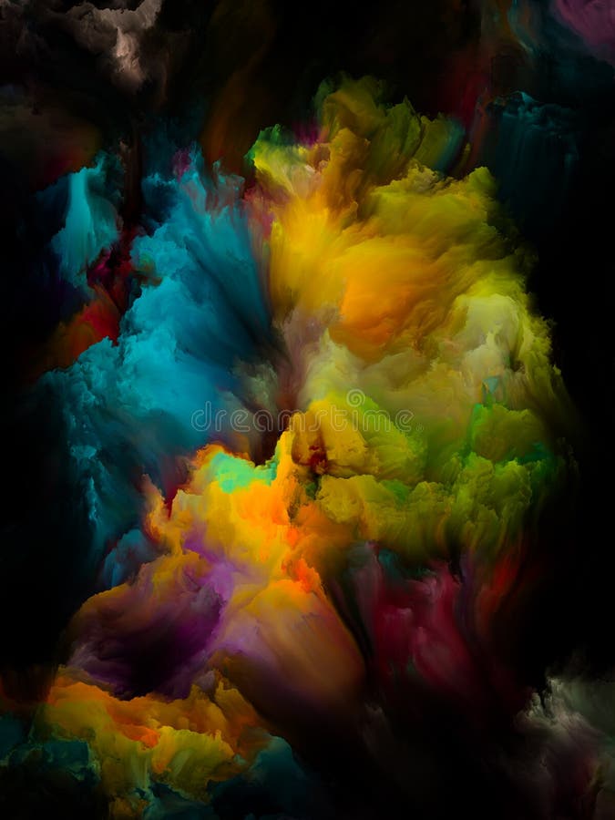 Colorful Cloud Abstraction stock illustration. Illustration of colored ...