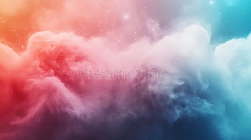 A Colorful Cloud with a Bright Blue, Red and White Color, AI Stock ...