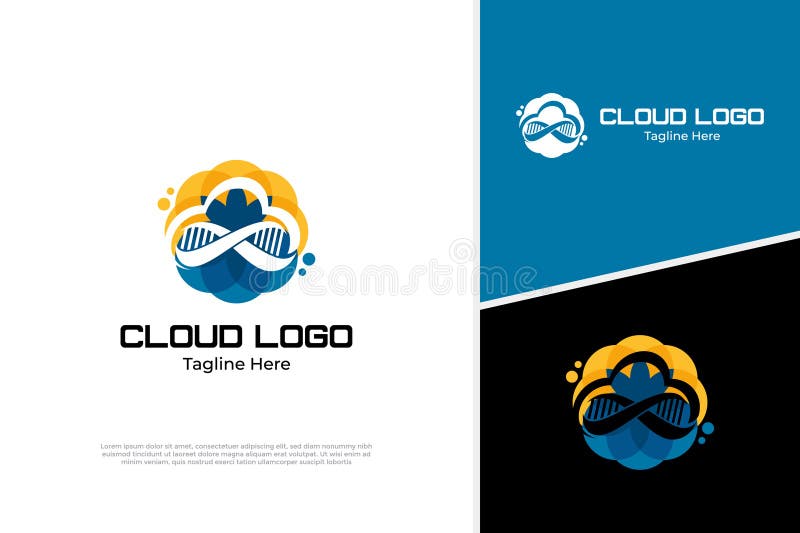 Colorful Cloud DNA Science Logo Design Vector Stock Vector ...