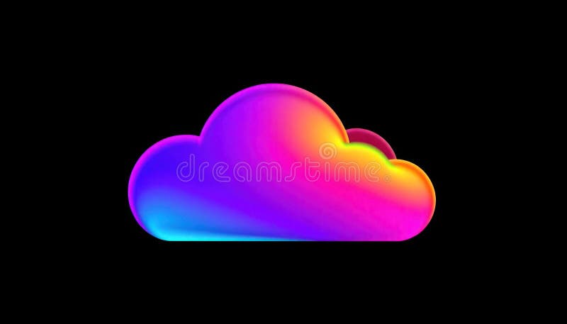 Colorful Cloud Icon with Vibrant Gradient Design. Modern Tech Symbol ...