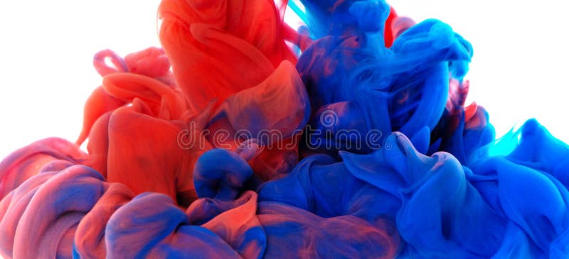 Colorful Cloud of Ink on White Background. Stock Photo - Image of color ...
