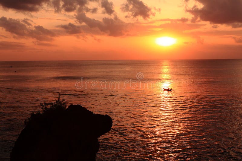 Clean sky and sunset stock image. Image of reflect, contrast - 30081275