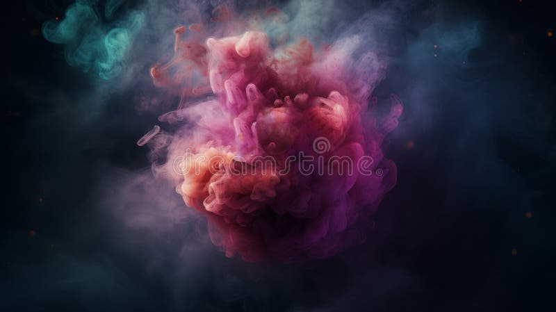 A Colorful Cloud of Smoke Floating in the Air Stock Image - Image of ...