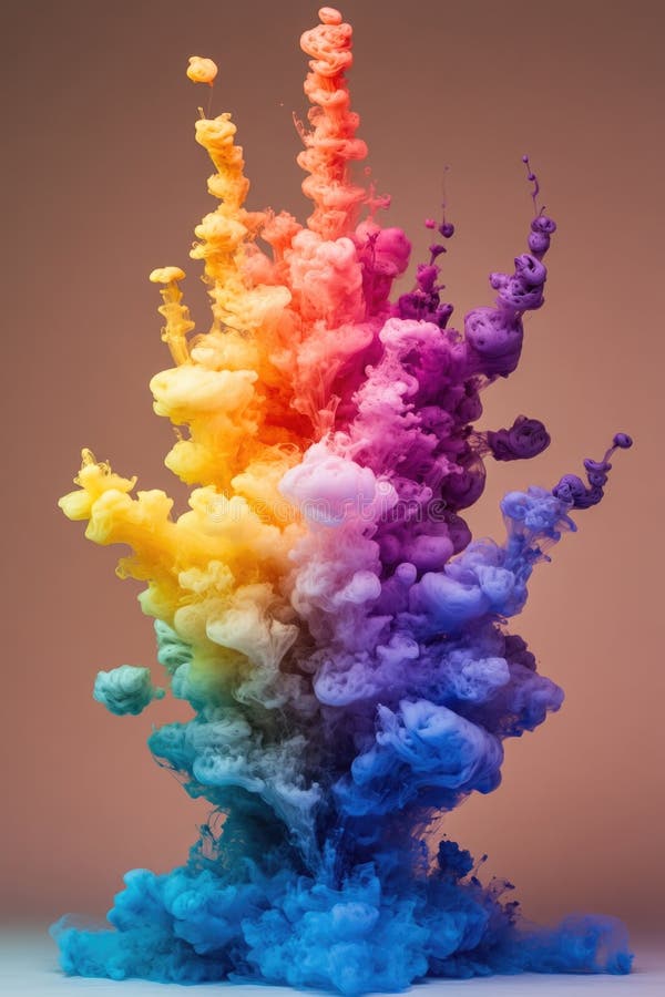 Colorful Cloud of Smoke stock image. Image of generated - 358863949