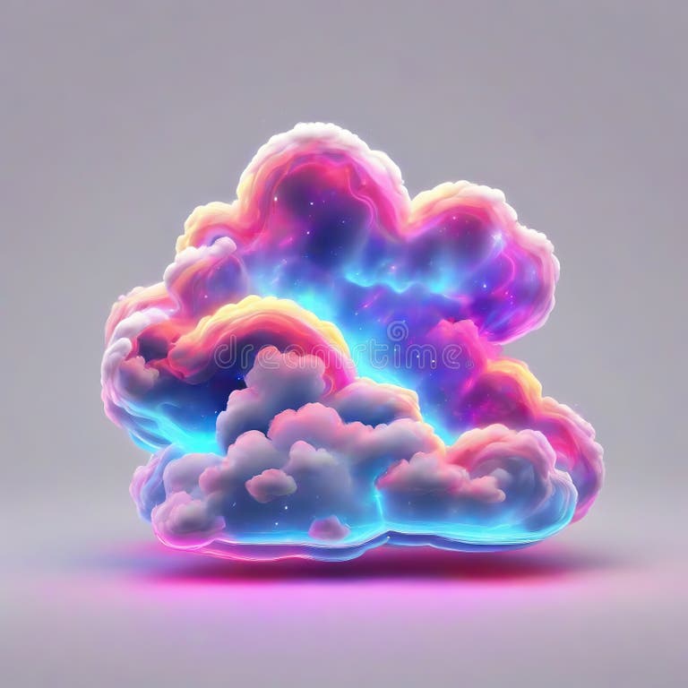 Abstract Colorful Cloud on a Light Background. Stock Illustration ...