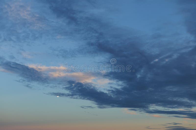 Colorful Clouds Fill the Evening Sky at Sunset Stock Image - Image of ...