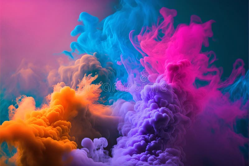 Colorful Clouds of Ink in Water. Abstract Background for Design Stock ...