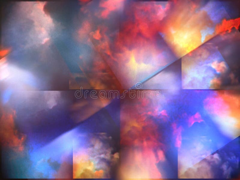 Colorful abstract clouds stock illustration. Illustration of orange ...