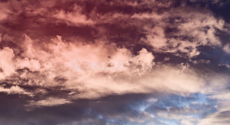 Colorful Clouds on the Sky. Color Toned Image Stock Photo - Image of ...