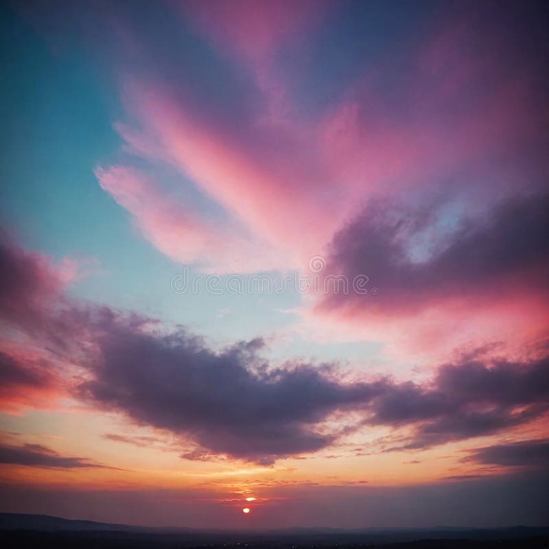 Colorful Clouds and Sky,Dusk, Sunset Sky Clouds in the Evening with ... Colorful Clouds and Sky,Dusk, Sunset Sky Clouds in the Evening with ...