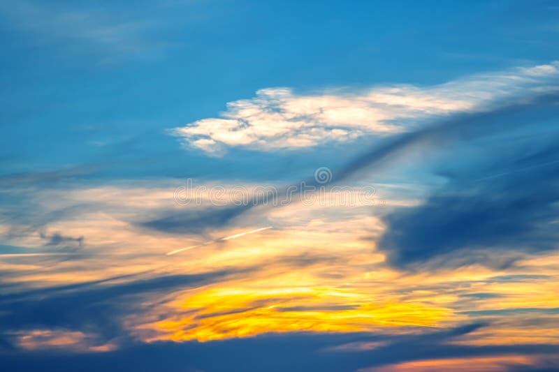 Colorful Clouds in the Sky at Sunset Stock Image - Image of sunrise ...