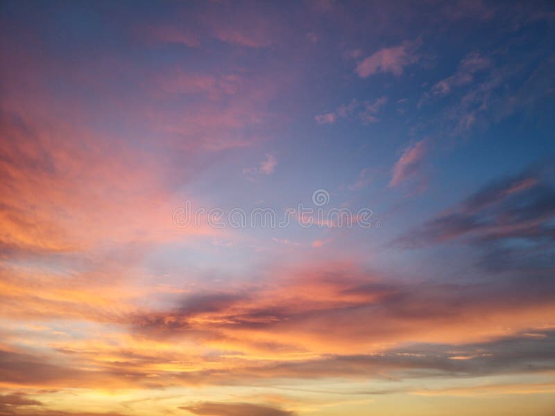 Colorful Clouds in the Sky at Sunset. Stock Image - Image of wallpaper ...