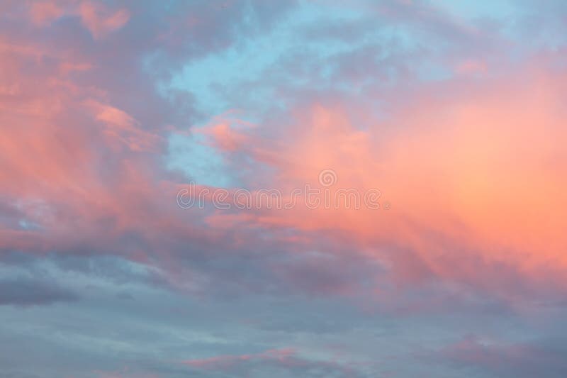 Colorful Clouds in the Sky at Sunset. Stock Photo - Image of yellow ...