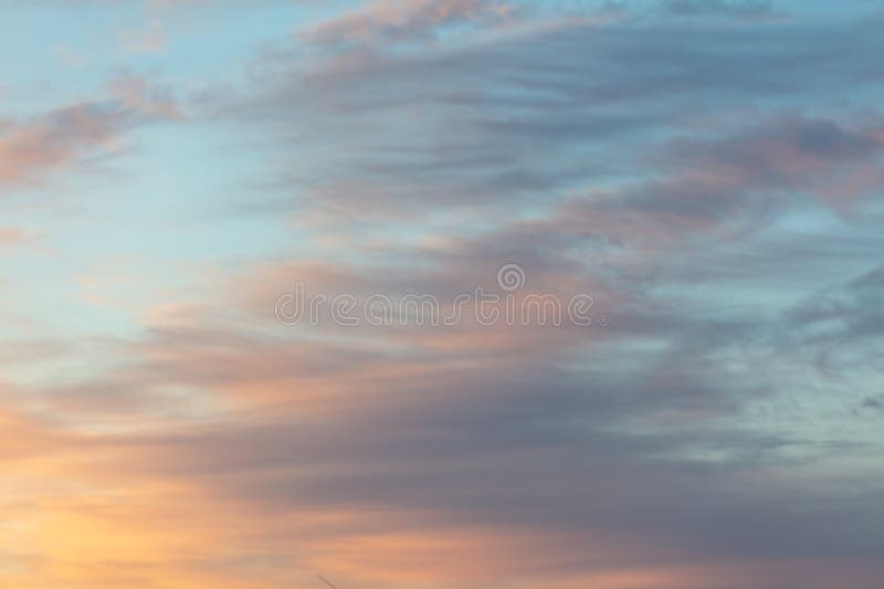 Colorful Clouds in the Sky at Sunset. Stock Photo - Image of cloudy ...