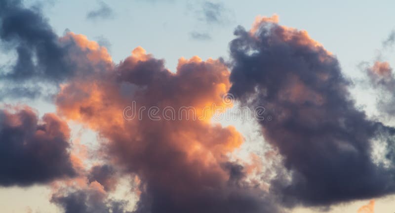 Colorful clouds at sunset stock image. Image of scenic - 114423041