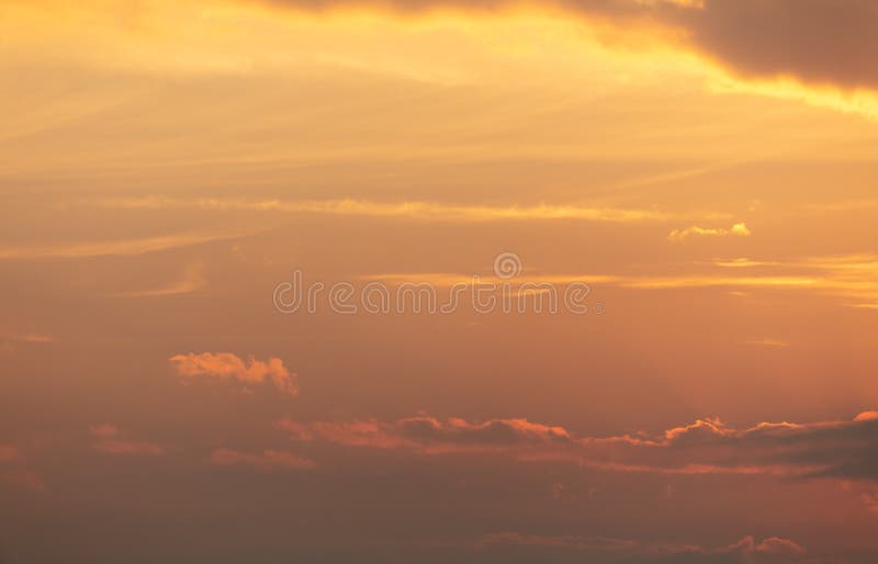 Colorful Clouds at Sunset As Background. Stock Image - Image of gold ...