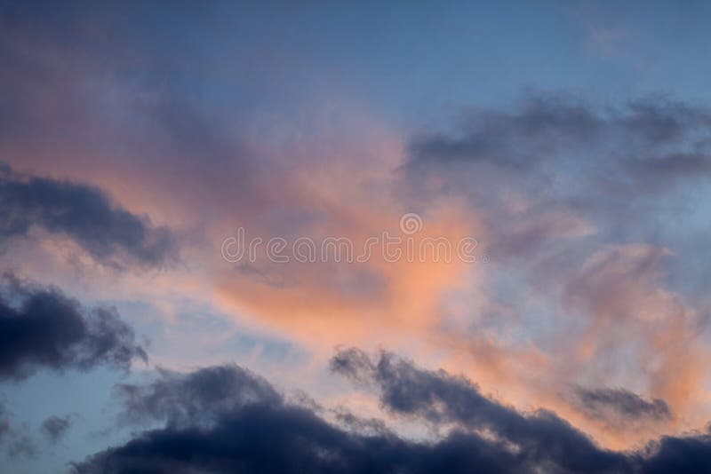 Colorful clouds at sunset stock photo. Image of light - 227419350