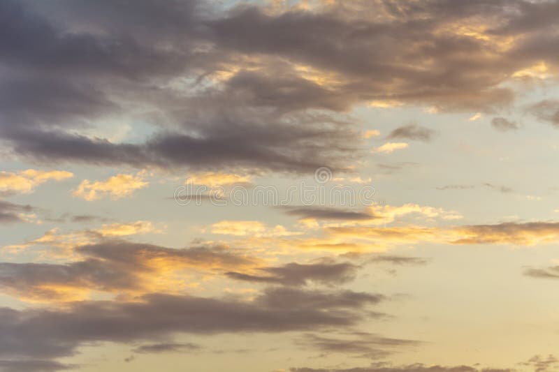 Colorful Clouds during Sunset in a Colorful Sky. Stock Image - Image of ...