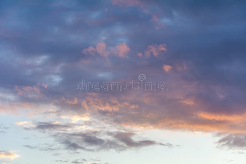 Colorful Clouds during Sunset in a Colorful Sky. Stock Photo - Image of ...
