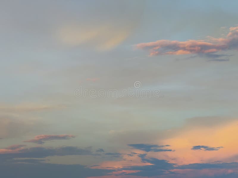 Colorful Cloudscape during the Golden Hour of Sunset Stock Image ...
