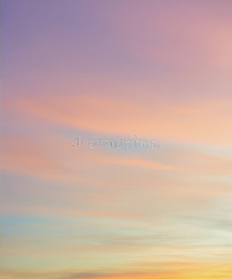 Colorful Cloudy Sky at Sunset. Gradient Color Stock Illustration ...