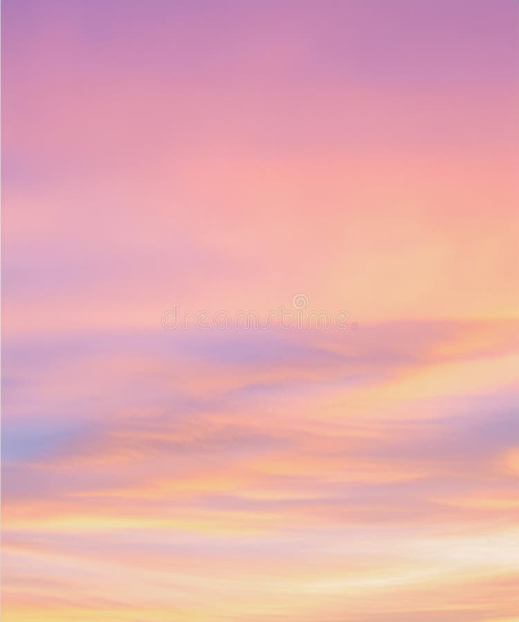 Colorful Cloudy Sky at Sunset. Gradient Color Stock Image - Image of ...