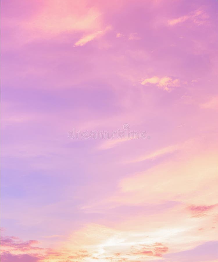 Colorful Cloudy Sky at Sunset. Gradient Color Stock Image - Image of ...