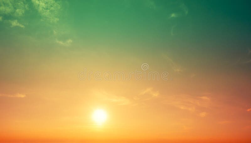 Colorful Cloudy Sky at Sunset. Gradient Color Stock Image - Image of ...