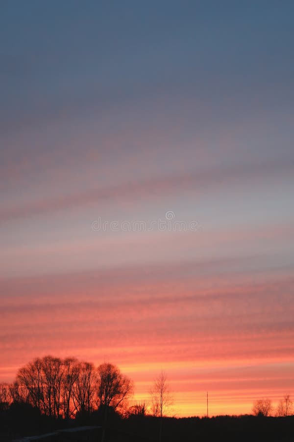 Colorful Cloudy Sky at Sunset. Gradient Color. Sky Texture Stock Photo ...