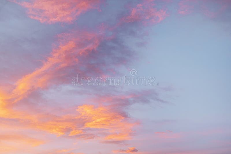 Colorful Cloudy Sky at Sunset. Sky Texture, Abstract Nature Background ...
