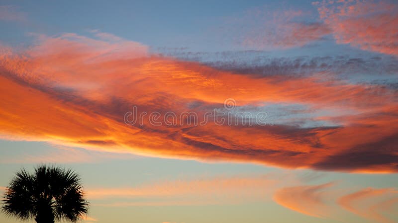Colorful Cloudy Sky at Sunset. Stock Image - Image of landscape, cloud ...