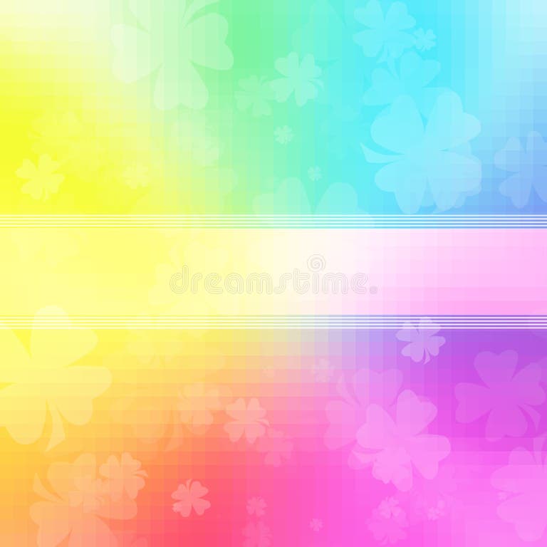 Colorful clover wallpaper stock illustration. Illustration of gradient ...