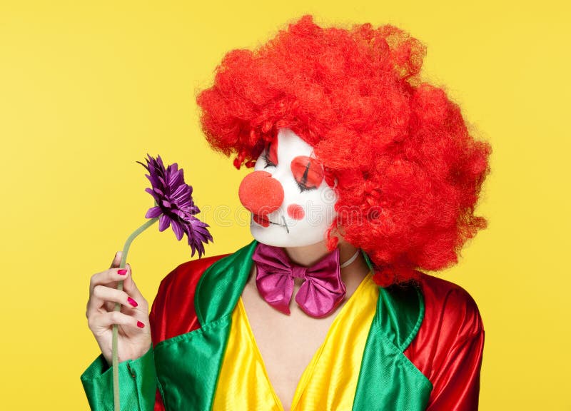 Colorful clown stock image. Image of carnival, flower - 21815619