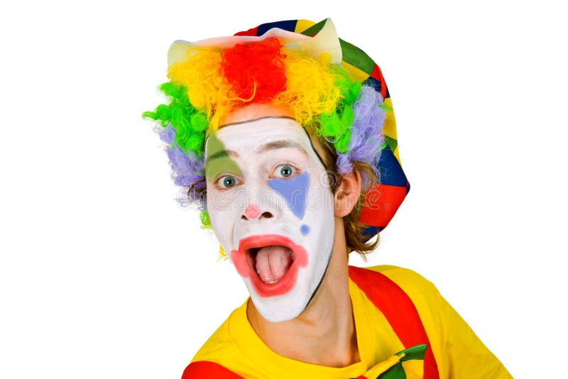Colorful Clown stock photo. Image of white, character - 21960606