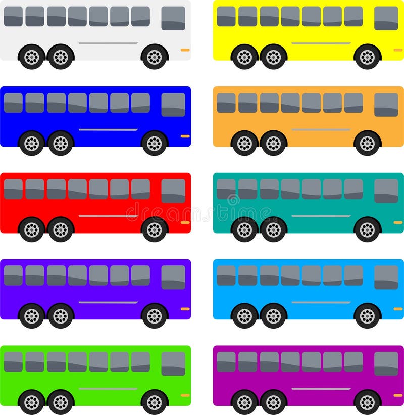 Coach buses cartoon stock vector. Illustration of public - 37269190