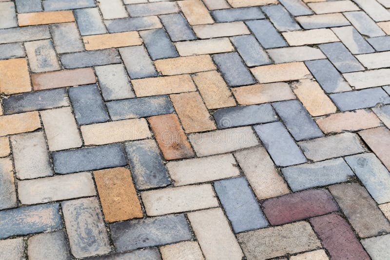Colorful Cobblestone Road Pavement Stock Photo - Image of cobblestone ...