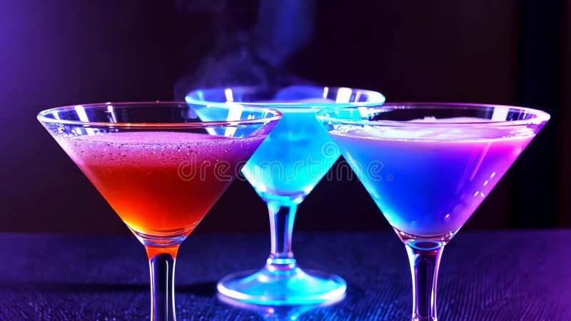 Colorful Cocktail Collection Showcased in a Vibrant Bar Setting at ...