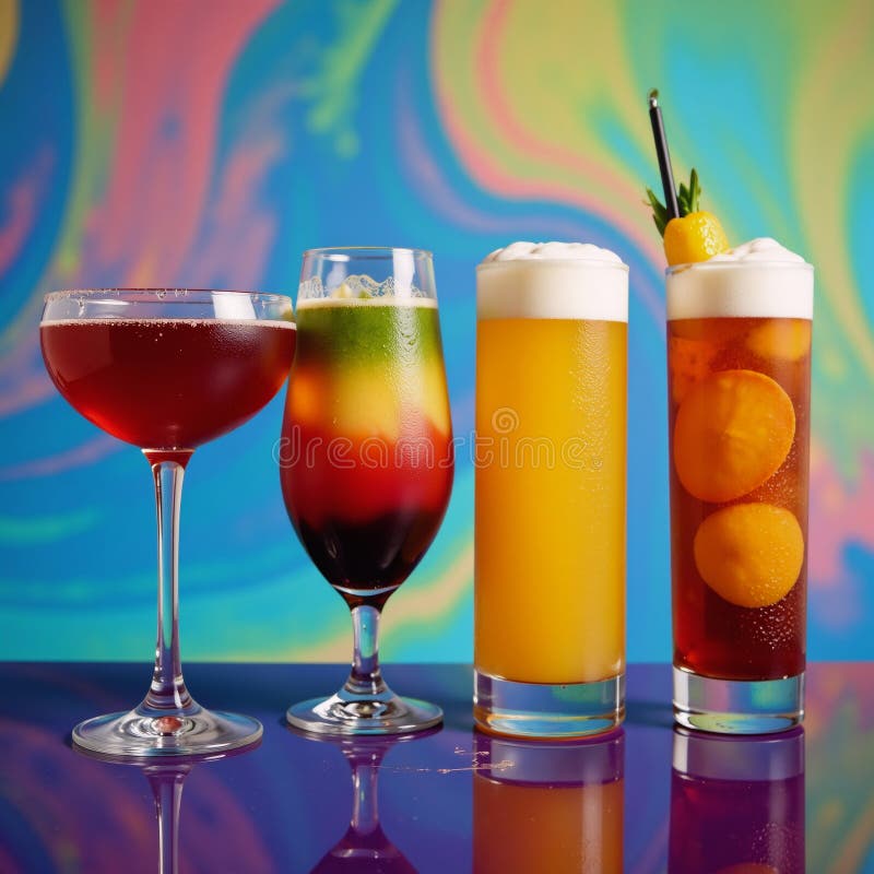 Cocktailthemed Backdrop Stock Illustrations – 4 Cocktailthemed Backdrop ...