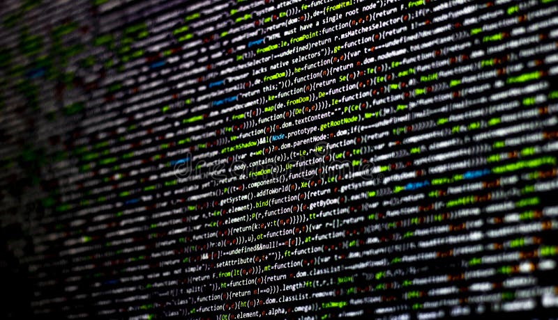 Abstract Colorful Code Background Stock Photo - Image of developer ...